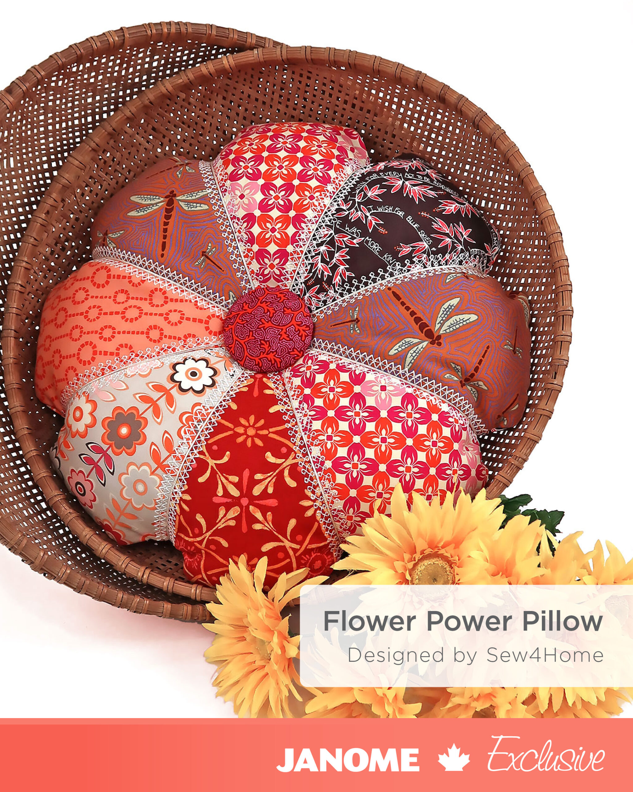Flower Power Pillow - Janome